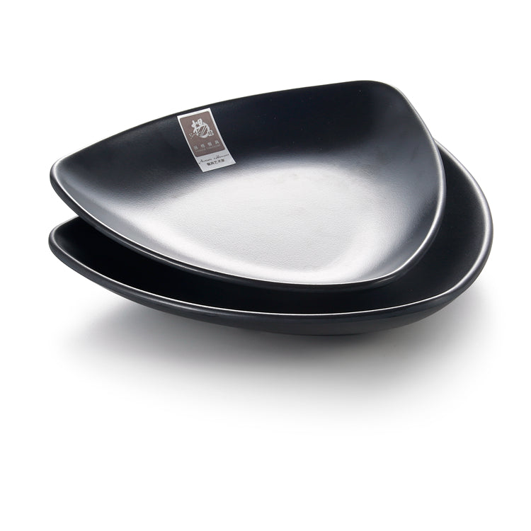 8 Inch Black Matte Triangle Melamine Dessert Plates LJP3008MS – Jamie