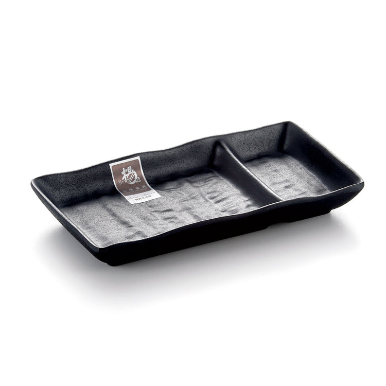 7 Inch Black Matte Melamine Divided Plate WTP07MS – Jamie