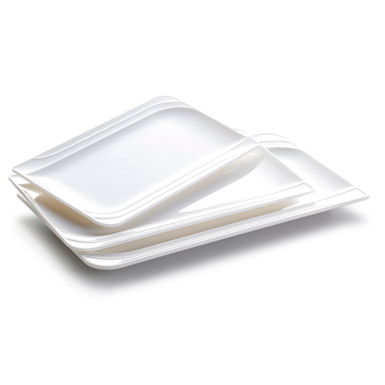 12 Inch White Rectangular Melamine Dinner Plates JMC068YJC – Jamie