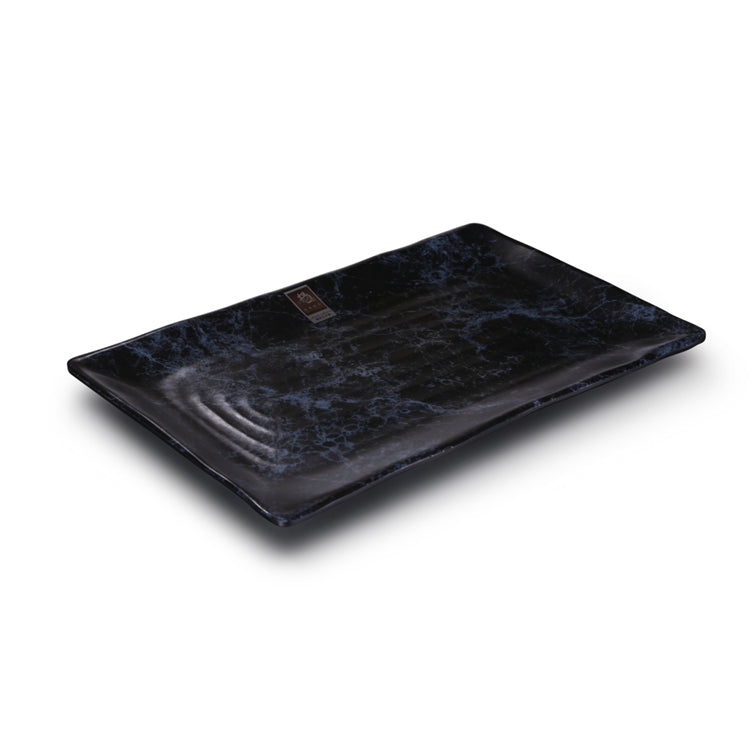 14 Inch Blue Marble Rectangular Melamine Plate M416880LW – Jamie